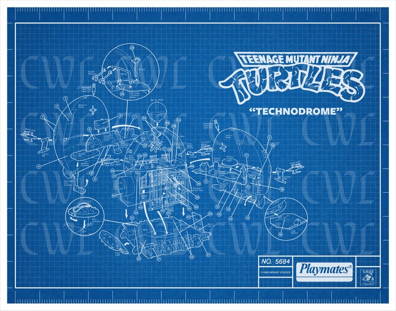 TMNT Vehicle Diagram Print - Etsy