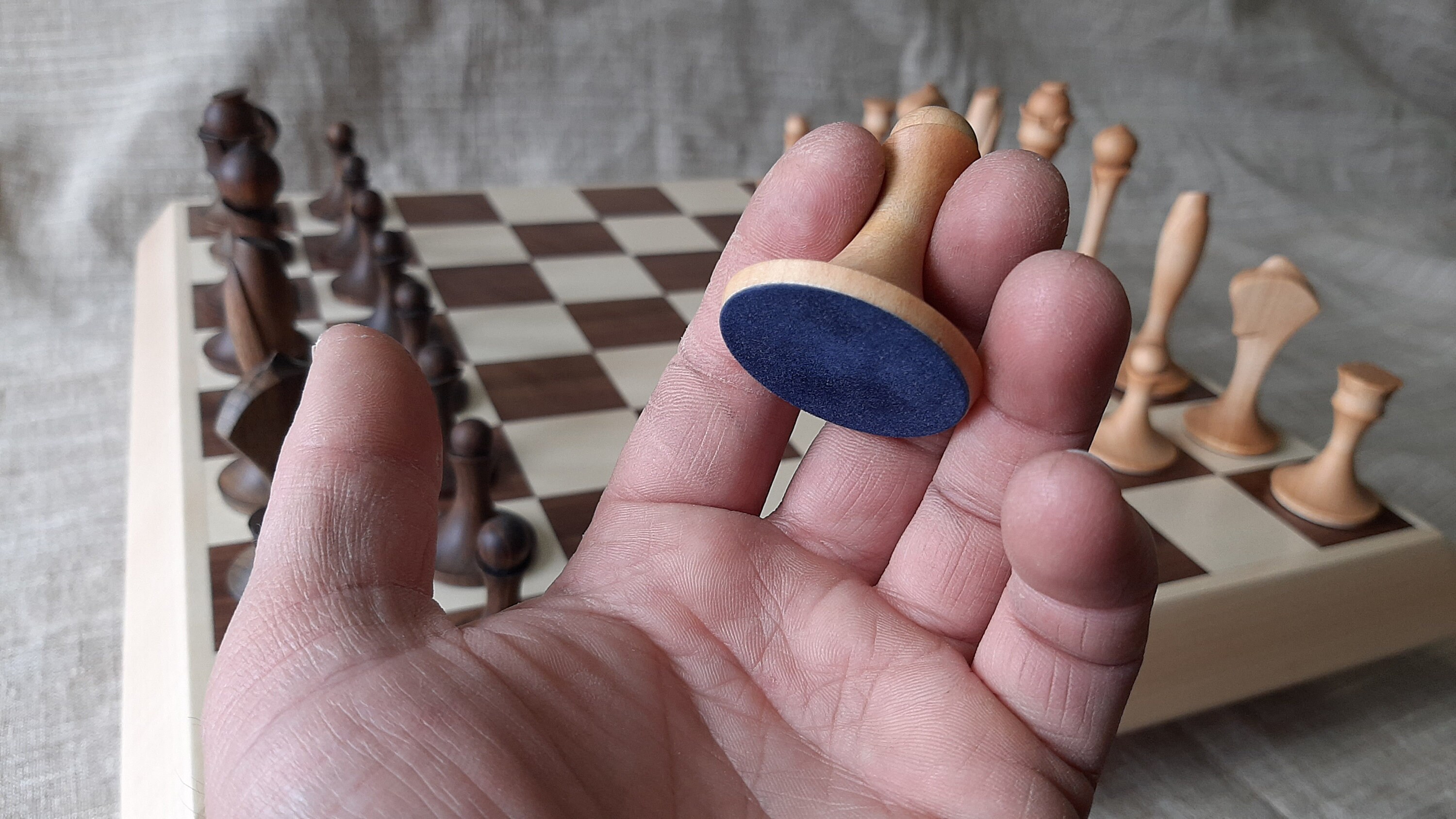 Handmade Walnut and Maple Wood Chess Set With Minimalist Design, Eco ...