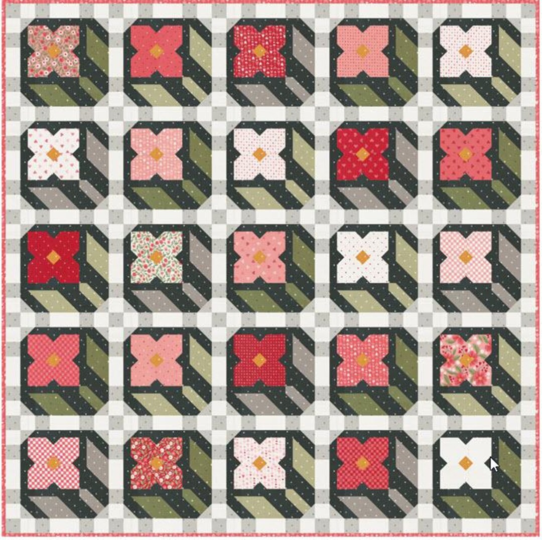 Flower Press Quilt Kit With Love Blooms Fabric by Lella Boutique for ...