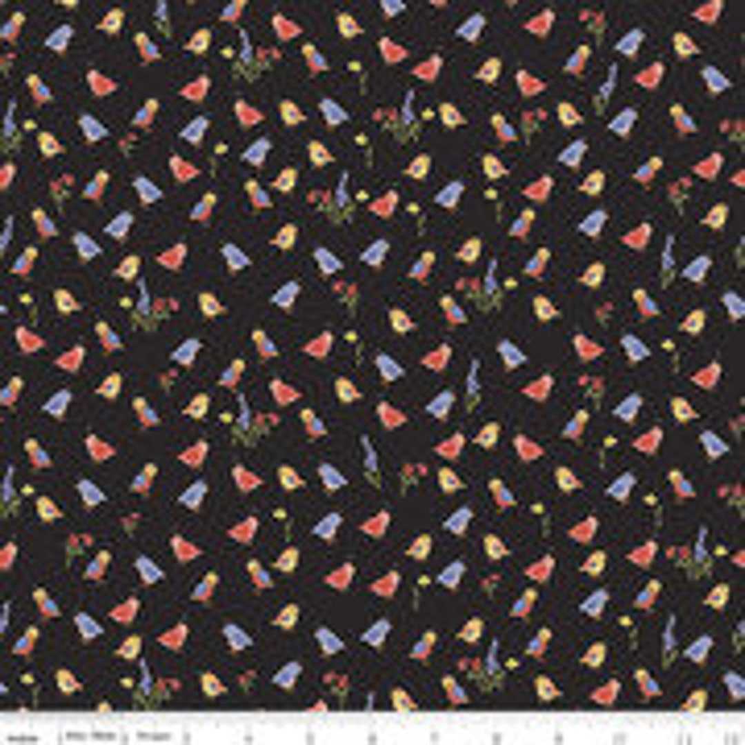 Beautiful Day Quail Black Fabric - Etsy