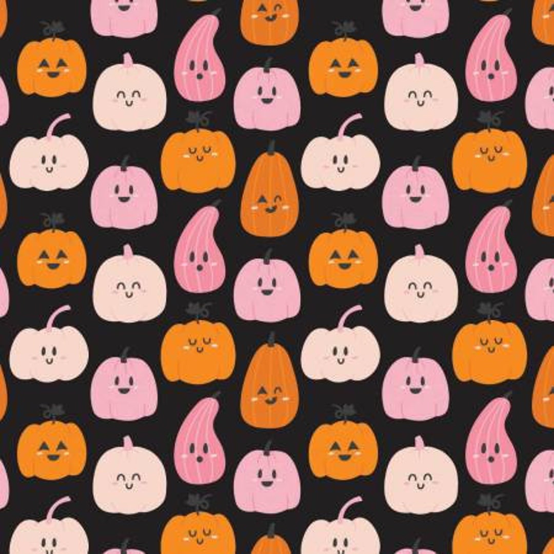 Hey Boo Fabric - Black Cute Gourds - Camelot Fabrics - Etsy