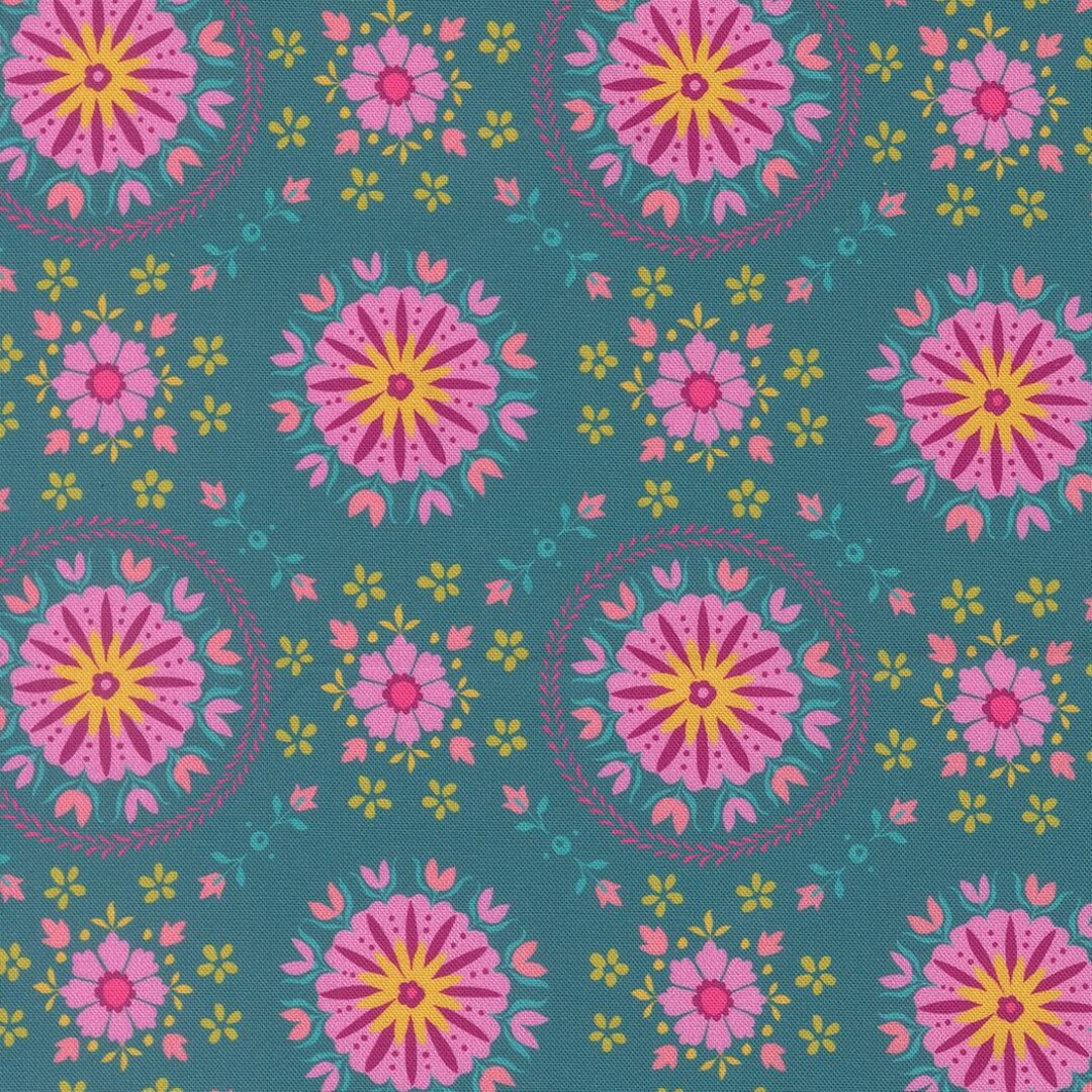 Parlor Fabric - Mandala Peacock - Crystal Manning for Moda - 11964 16 ...