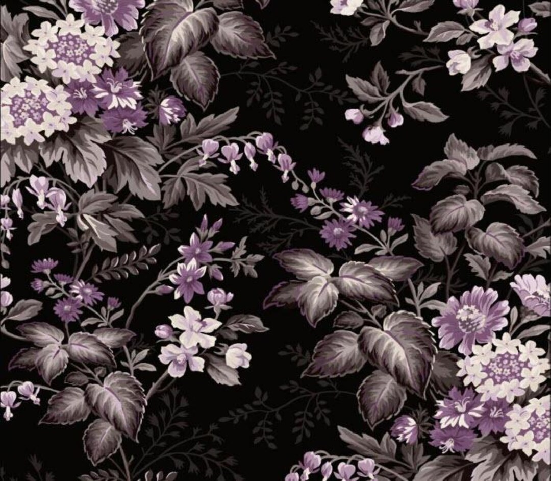 1/2 Yard Remnant-blackberry Bramble Fabric by Kaye England for ...