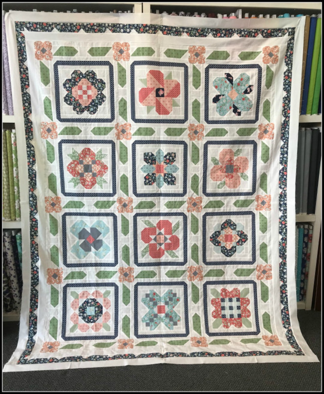 Garden Sampler Quilt Kit With Garden Gate Fabric by Lella Boutique - Etsy