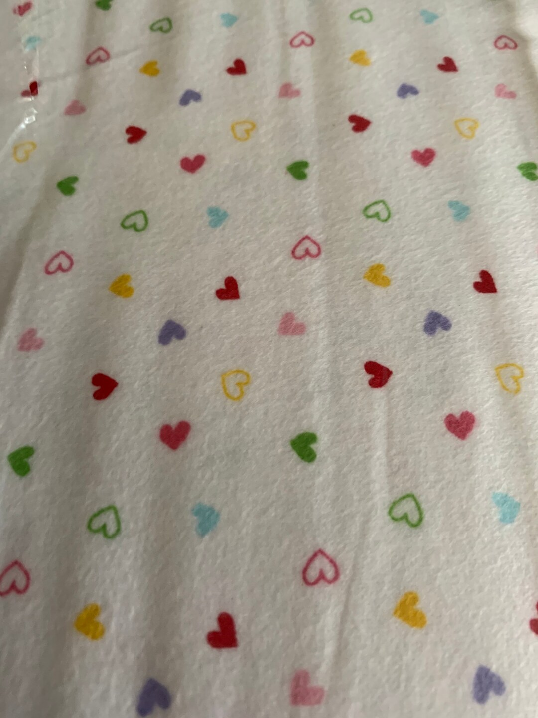 Multi Color Flannel Heart Fabric - Etsy