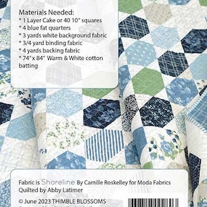 Shoreline Coastal Quilt Kit Thimbleblossoms Camille Roskelley for Moda ...