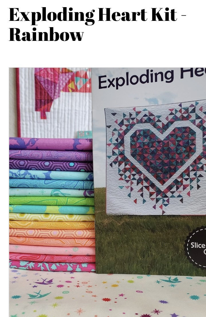 Exploding Heart Quilt Kit Using Tula True Colors Fabrics - Etsy