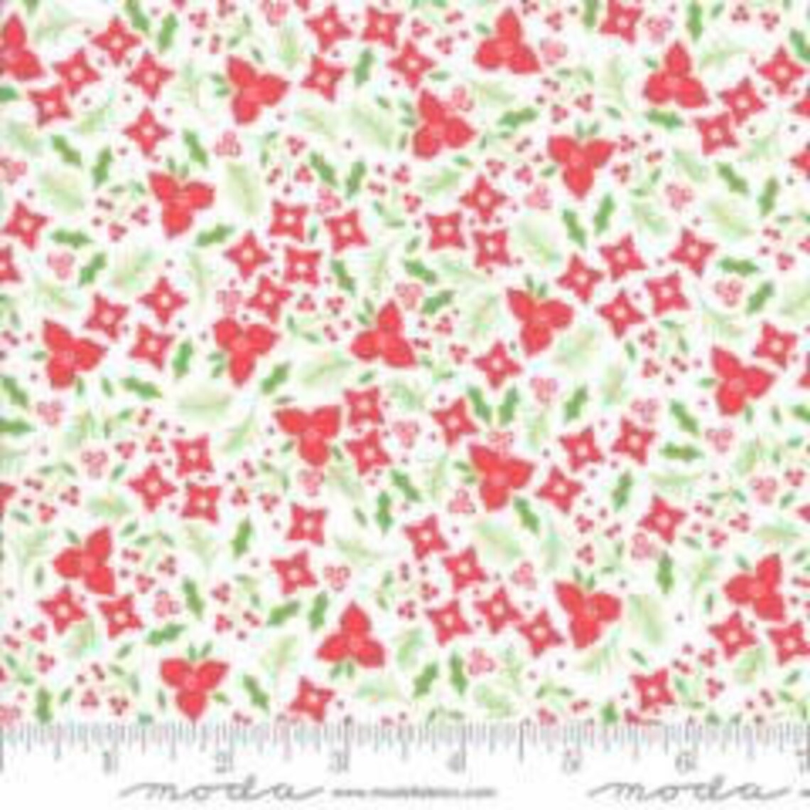 Holliberry Snow Holly Berries Fabric by Corey Yoder for Moda | Etsy