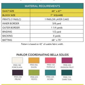 Patchouli Quilt Kit - Parlor Fabrics - Crystal Manning for Moda Fabrics ...