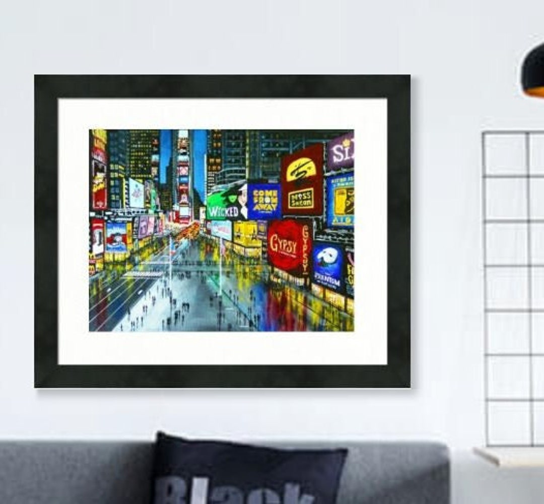 NYC Broadway Art Print Times Square Wall Hanging Limited Edition Print ...