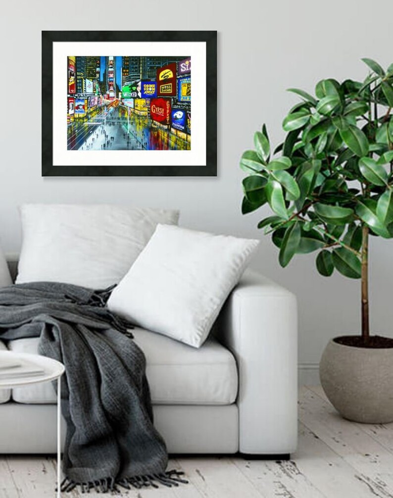 NYC Broadway Art Print Times Square Wall Hanging Limited Edition Print ...