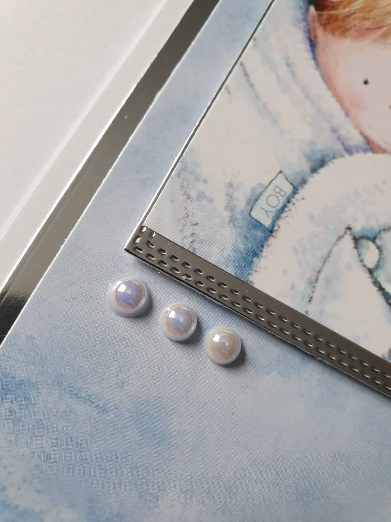 New Baby , Baby Boy Handmade Greeting Card Maternity Leave, Paternity ...