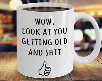 Silver Fox Mug Birthday Gift Rude Uncle Presents Family - Etsy