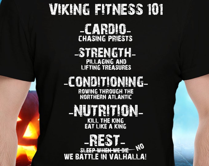Viking Gym T-shirt, Viking Workout Top, Valhalla Gym Shirt, Viking ...