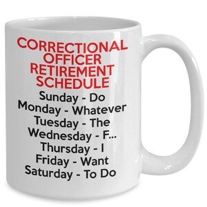 Correctional Officer Retirement Gifts for Women and Men, Retired CO Mug ...