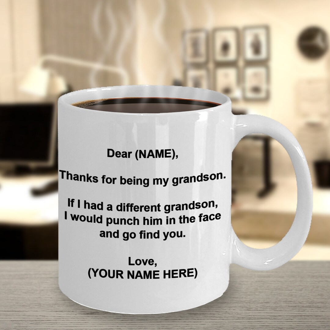 Grandson Mug, Grandson Coffee Mug, Grandson Gift, Grandson Gift Idea ...