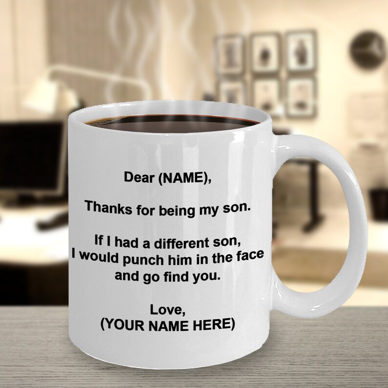 Son Mug, Son Gift, Son Tea Cup, Personalized Son Mug, Funny Birthday ...