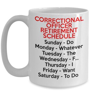 Correctional Officer Retirement Gifts for Women and Men, Retired CO Mug ...