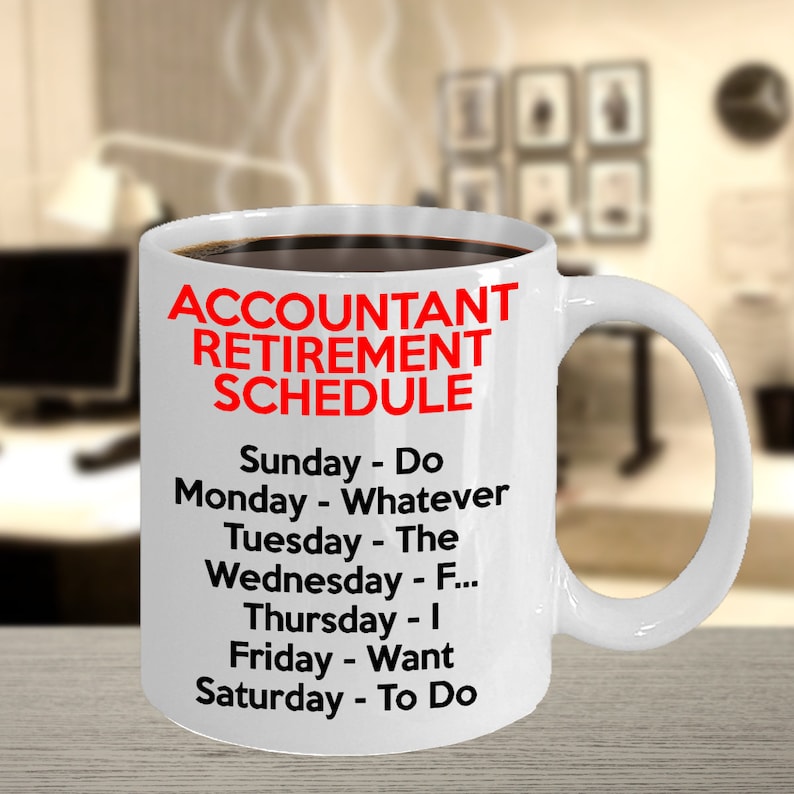 Accountant Retirement Gifts for Women and Men, Retired Accountant Mug ...