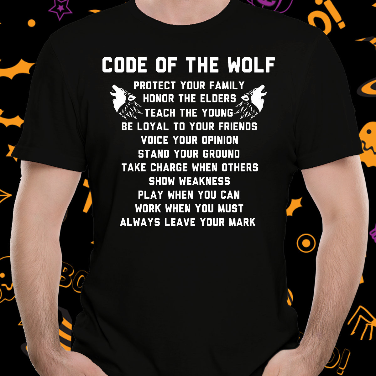 Wolf T-shirt, Code of the Wolf Shirt, Wolf Code Shirt, Wolf Top, Cute ...