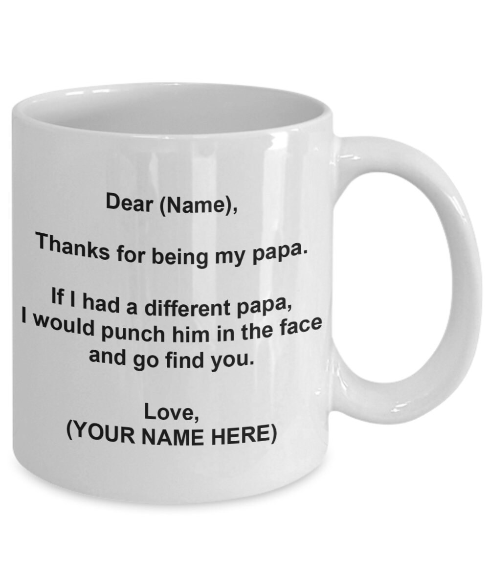 Papa Gifts, Papa Mug, Dear Papa, Thanks for Being My Papa, Papa Punch ...