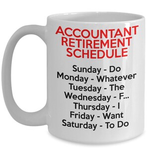 Accountant Retirement Gifts for Women and Men, Retired Accountant Mug ...