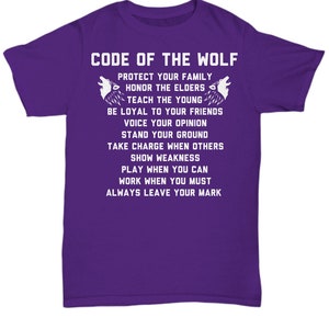 Wolf T-shirt, Code of the Wolf Shirt, Wolf Code Shirt, Wolf Top, Cute ...