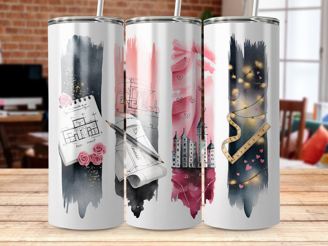 Planner Blueprint Tumbler Wrap, Architectural Tumbler Design, Digital ...