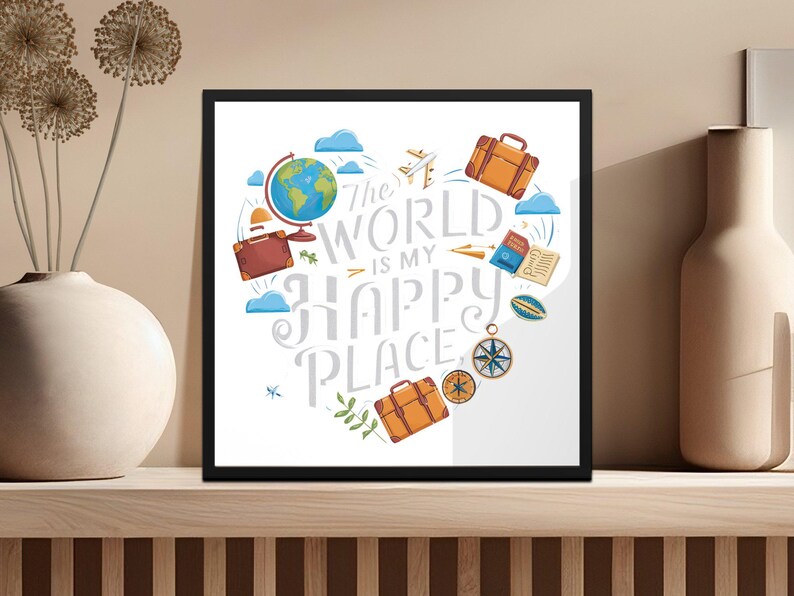 Travel Clipart Set, Vintage Luggage Clipart, Globe and Compass ...