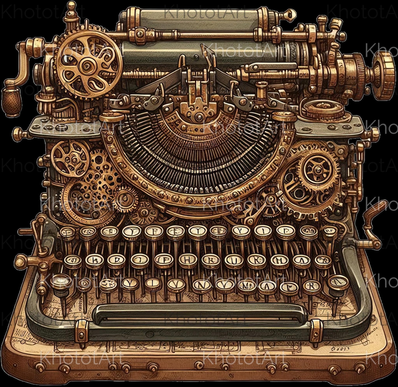 Steampunk Digital Art Collection, Vintage Steampunk Machines Printable ...