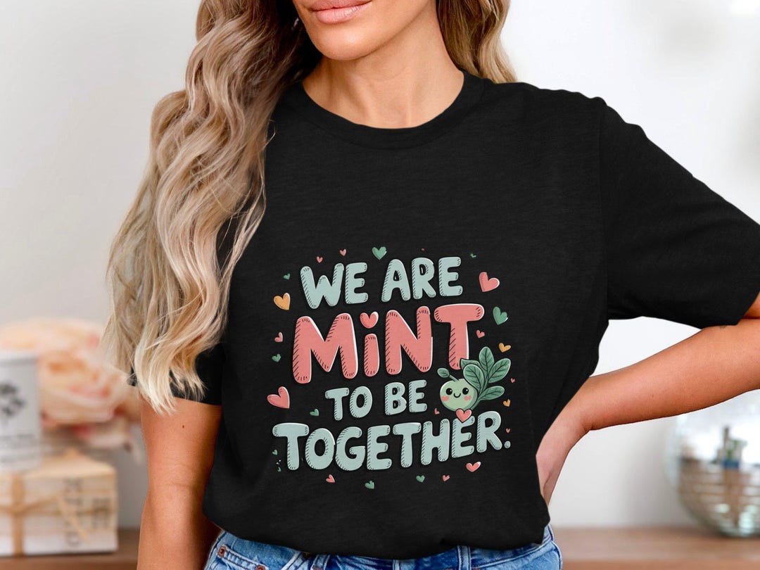 Cute Mint Clipart, Kawaii Digital Art, We Are Mint to Be Together ...