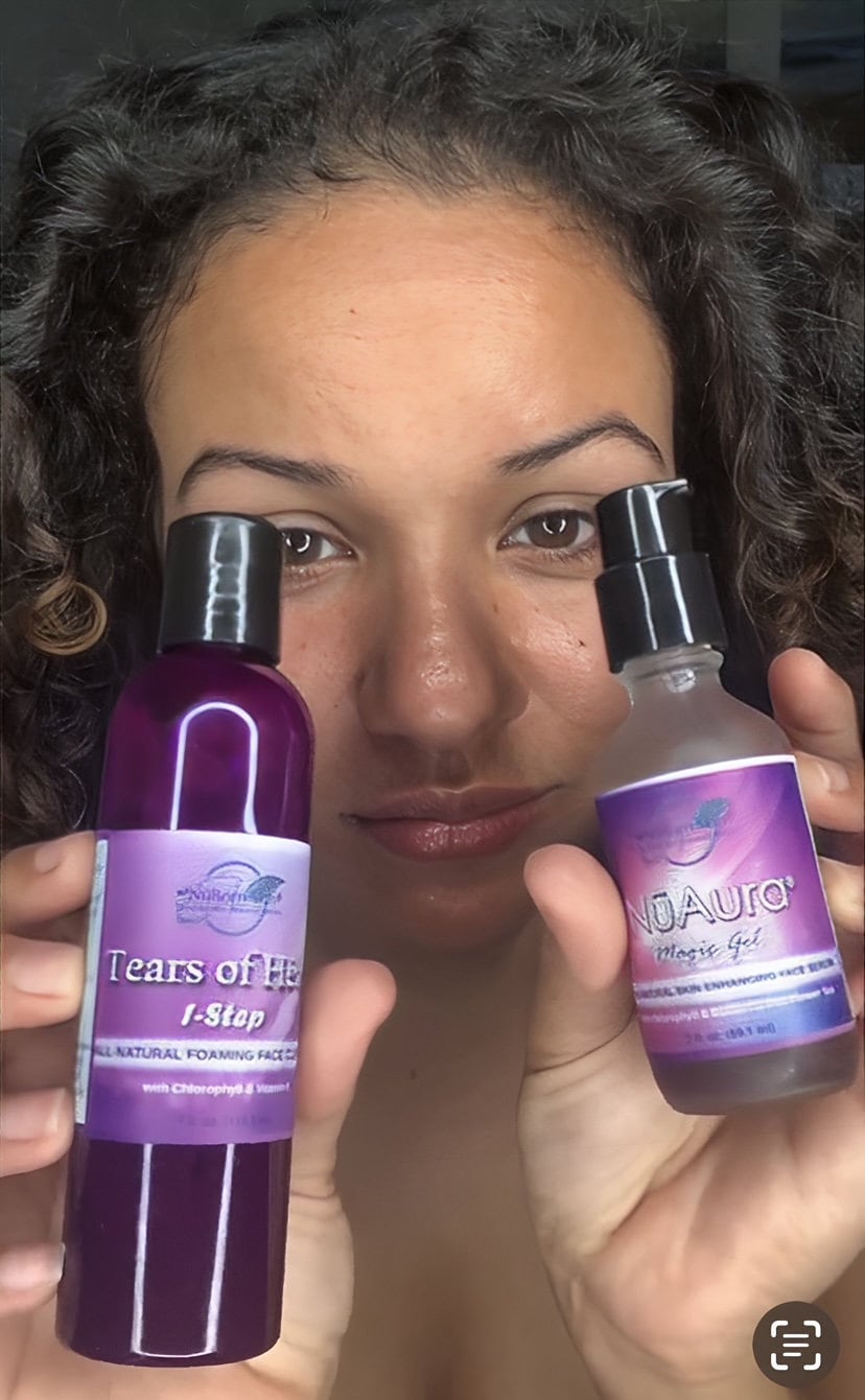 Tears of Hēbē®, All-natural 1-step Foaming Cleanser & Nūaura Serum Set ...