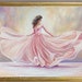 Dancing Woman Painting on Canvas Pink Ballerina Wall Art Elegant Lady ...