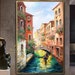 Large Venice Painting on Canvas Italy Cityscape Art Real Gondola ...