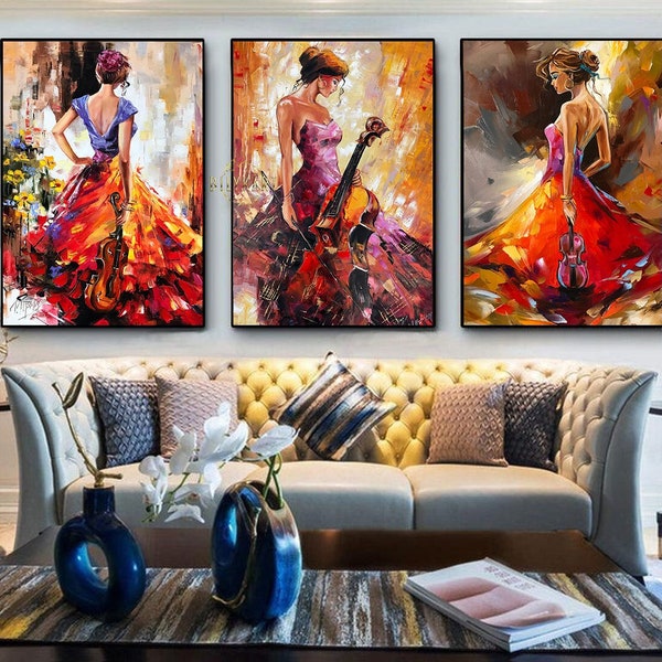 Large Wall Art Three Frame - Etsy