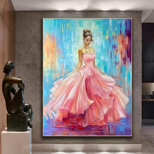 Large Abstract Woman Oil Painting Original Abstract Woman Canvas Wall ...