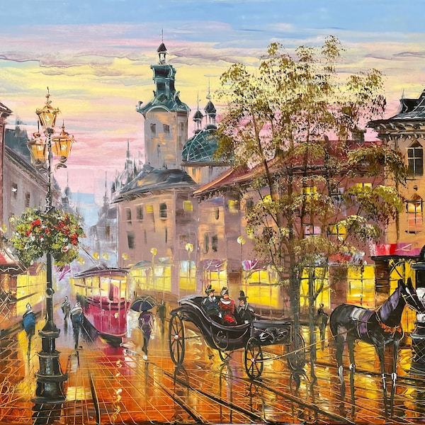 Painting on Canvas Europe - Etsy
