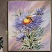 Purple Flower Oil Painting Original Abstract Floral Wall Art Large ...