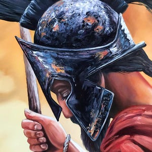 Roman Soldier Painting on Canvas Legionary Roman Soldier Art Ancient ...