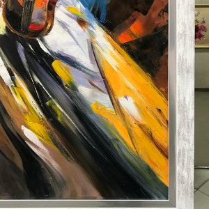 3 Matching Paintings Set of Three Abstract Woman Wall Art Music Oil ...