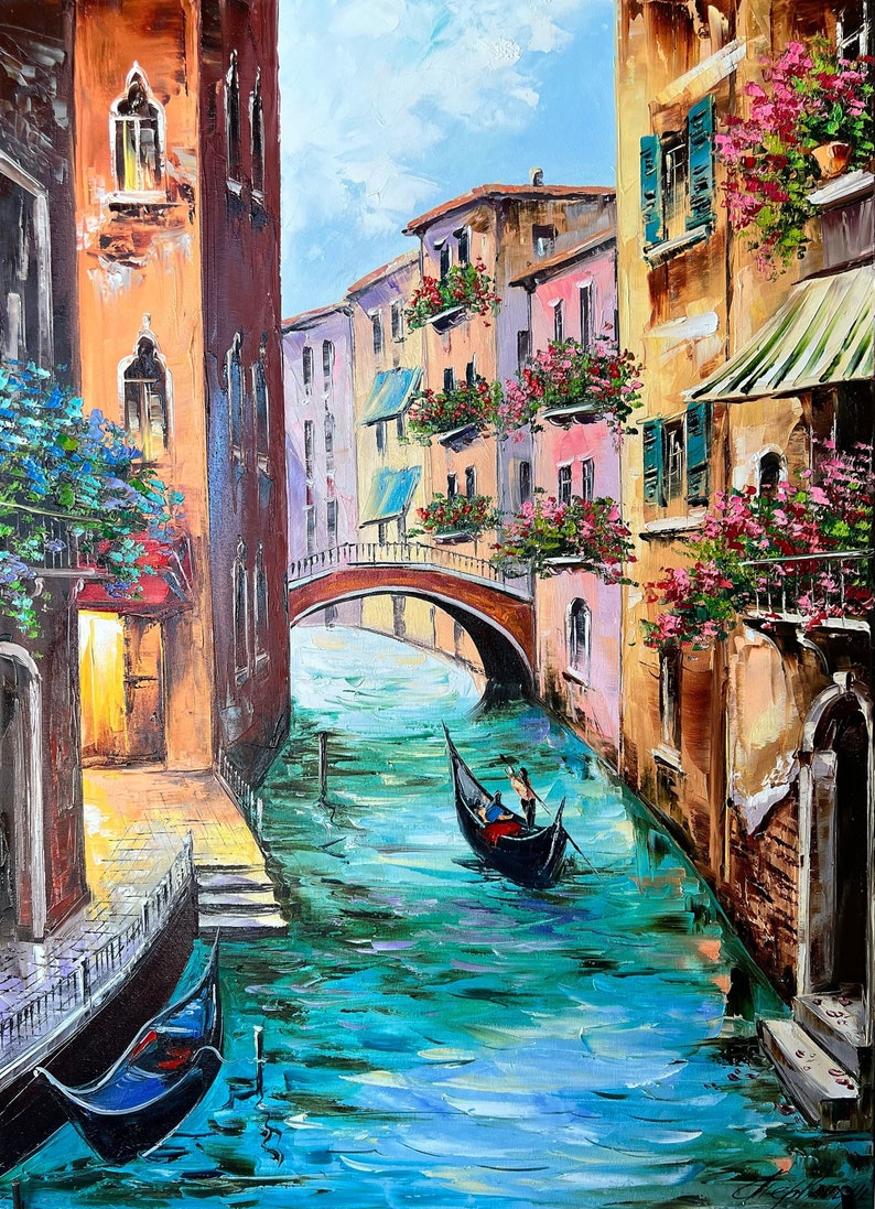 Original Venice Oil Painting on Canvas Venetian Art Italian - Etsy