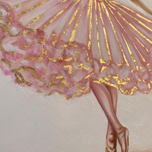 Pink and Gold Ballerina Painting Theme Nursery Ballet Painting Ballet ...