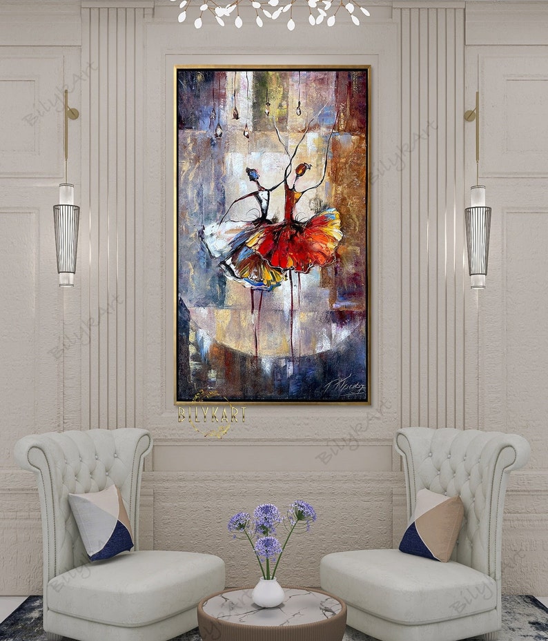 Large Ballerina Painting Ballet Wall Decor Dancing Painting | Etsy