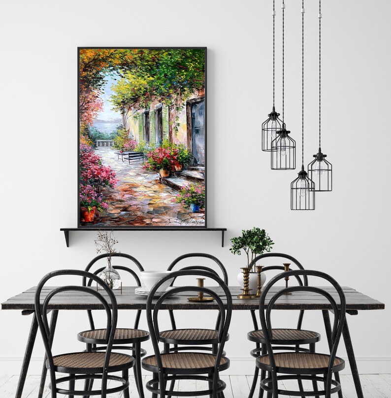 Italian Painting Original Tuscany Wall Art Colorful Artwork | Etsy