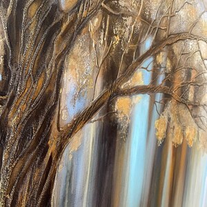 Golden Tree of Life Painting Original Tree Artwork Gold Tree Painting ...