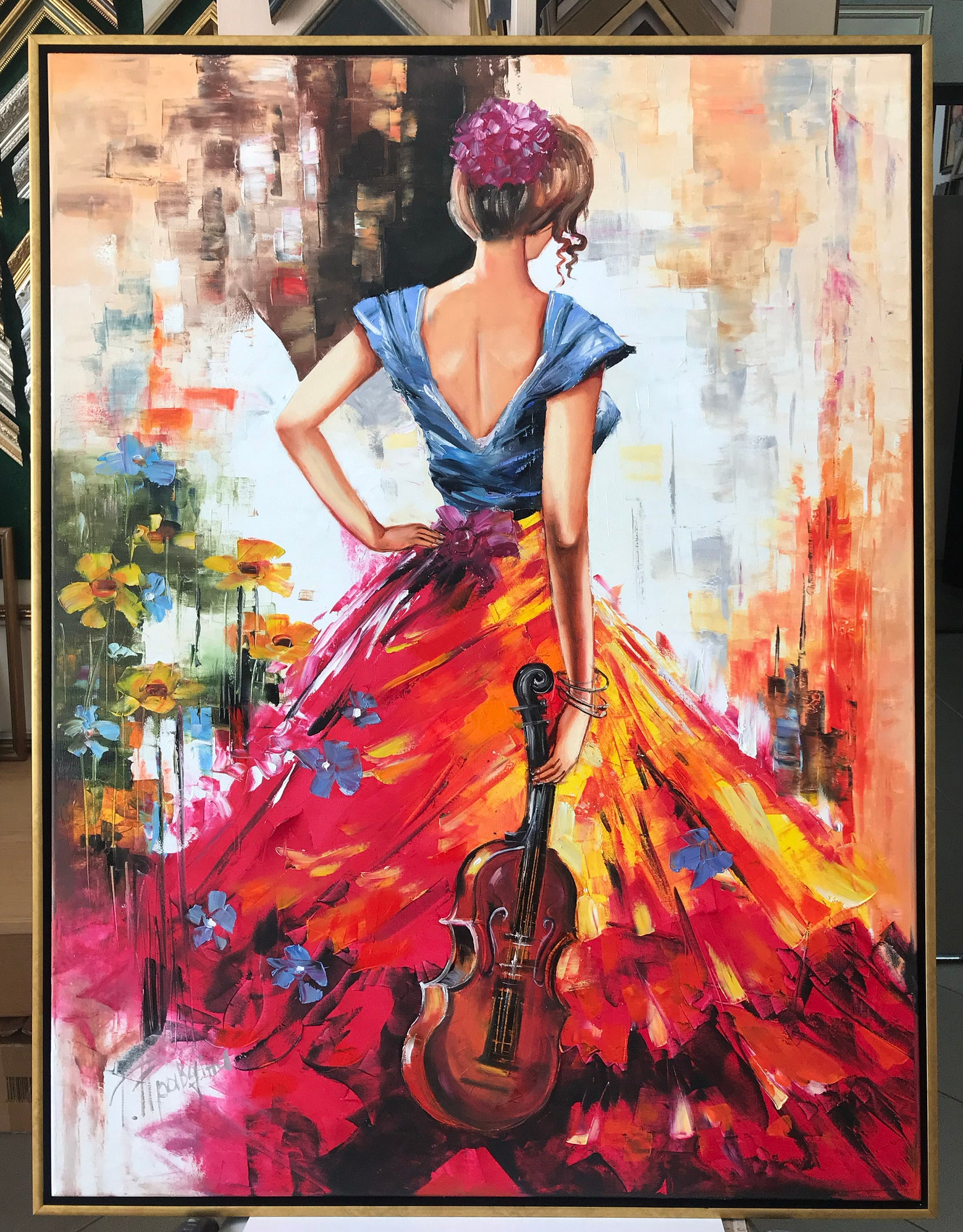 3 Matching Paintings on Canvas Set of Three Wall Art Framed - Etsy