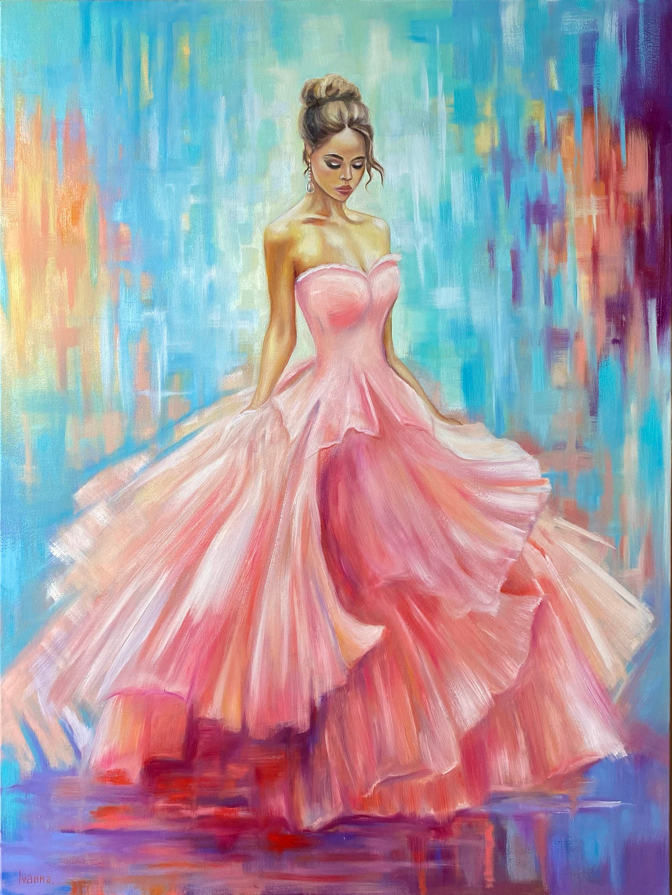 Large Abstract Woman Oil Painting Original Abstract Woman Canvas Wall ...