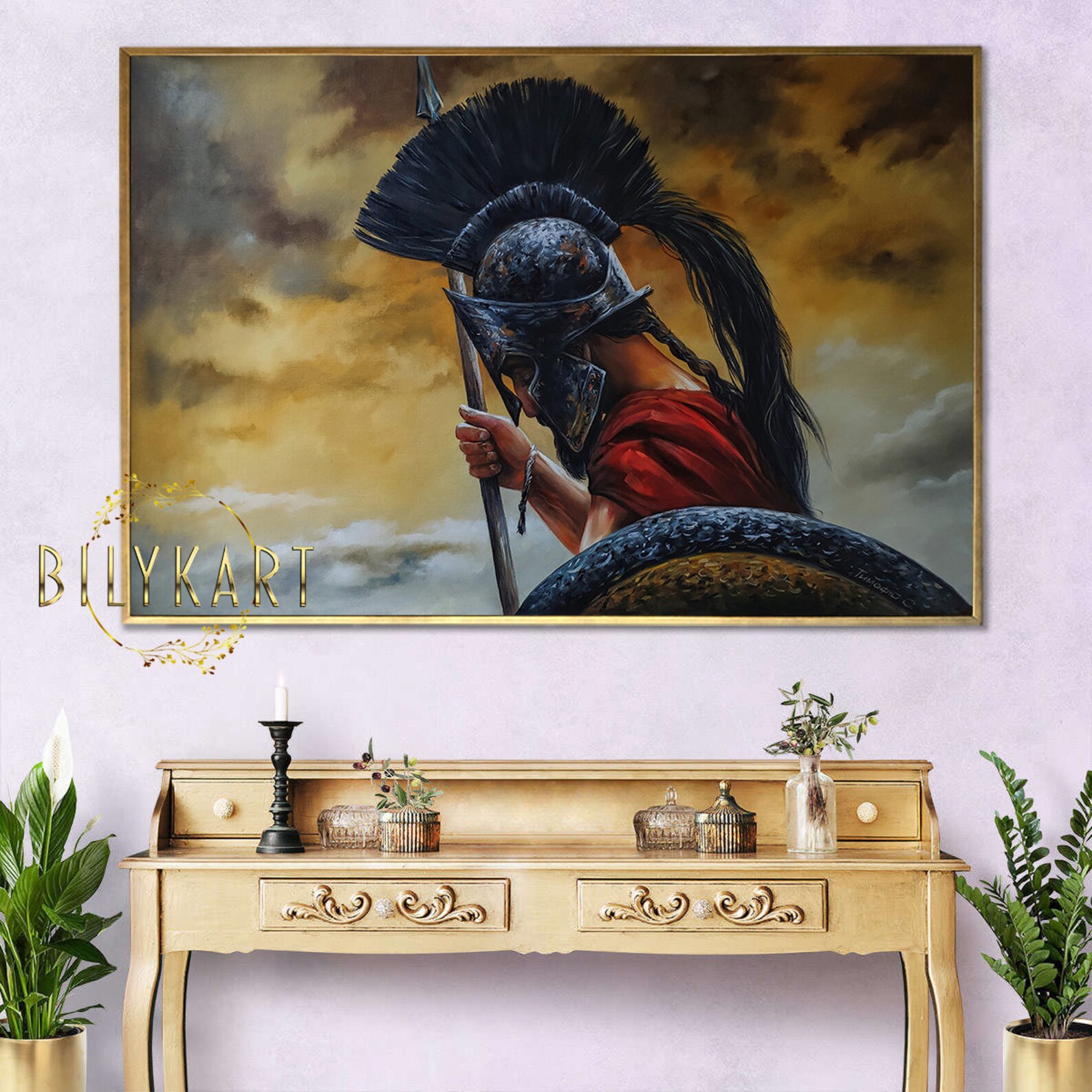 Roman Soldier Painting on Canvas Legionary Roman Soldier Art Ancient ...