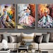 3 Matching Paintings Set of Three Abstract Woman Wall Art - Etsy