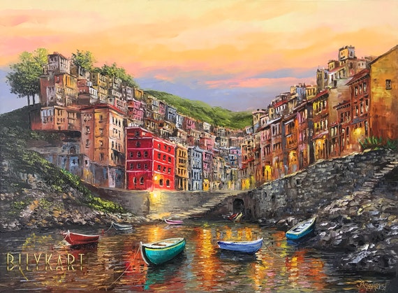 Oil Paintings Of Italy Italy Original Italy Landscape Oil Painting